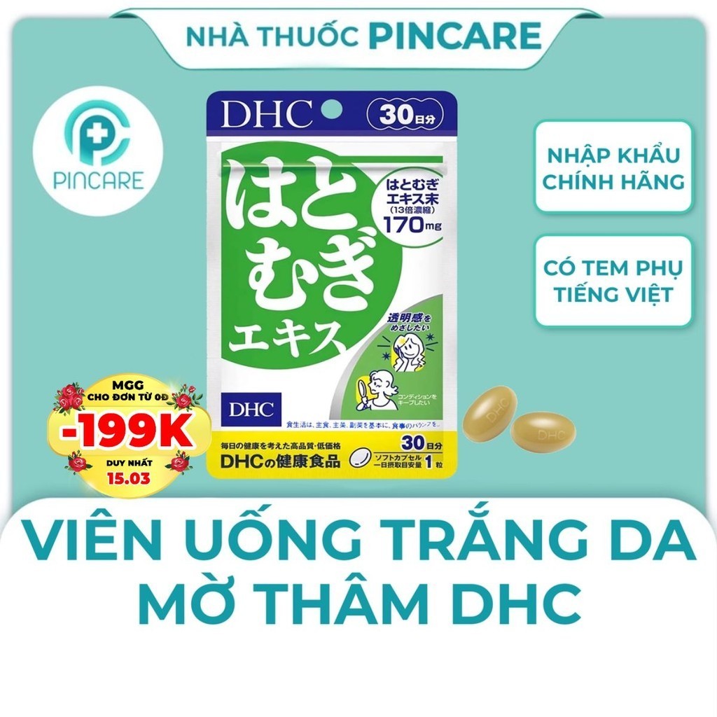 Viên uống trắng da DHC Nhật Bản Adlay Extract 30 viên/30 ngày- Hàng ...