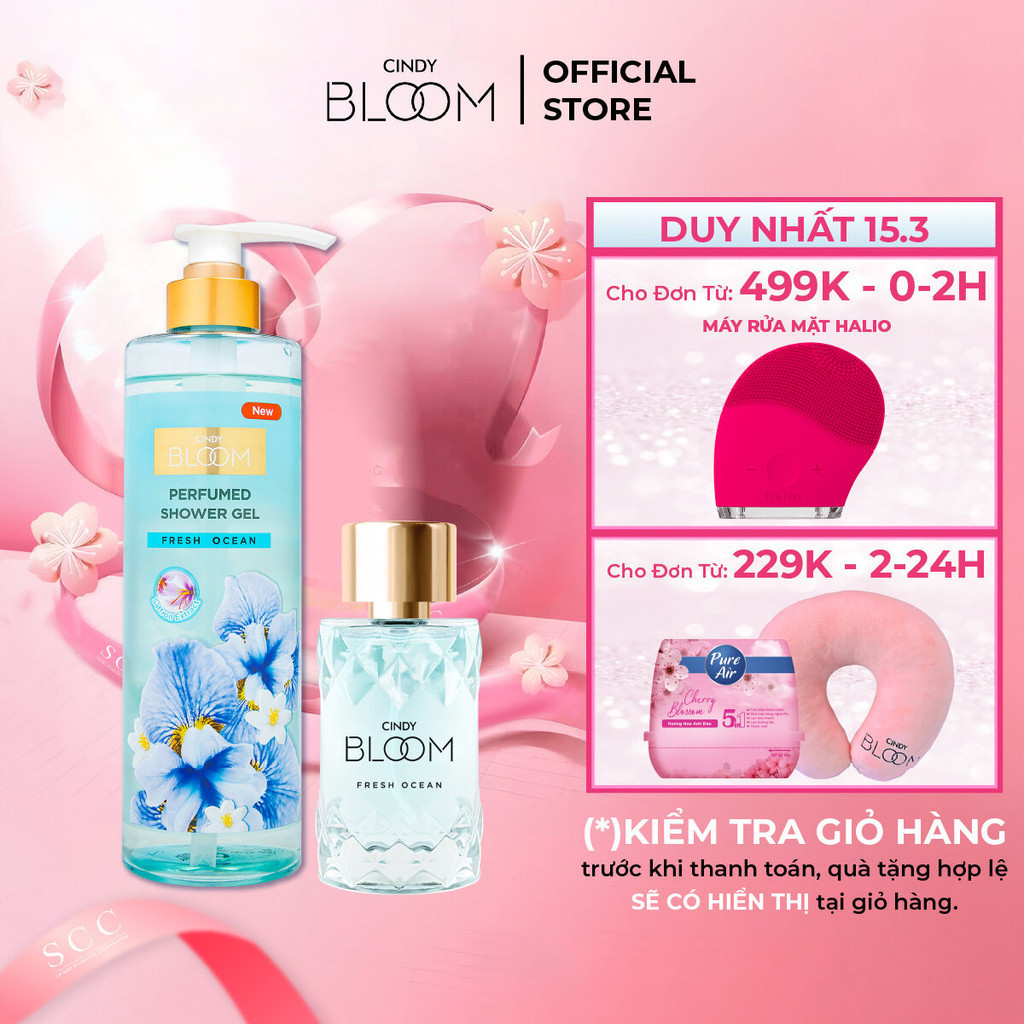 [15.03 | 0-2H | ĐƠN 499K - TẶNG MÁY RỬA MẶT] Combo Sữa tắm 640g + Nước hoa Cindy Bloom 30ml ...
