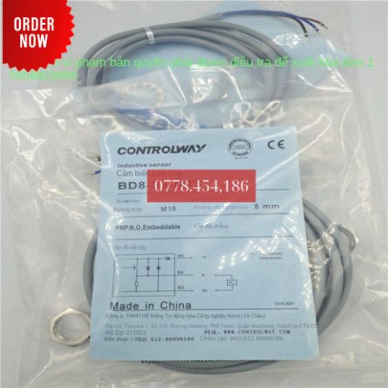 Cảm Biến Chuyển Mạch Tiệm Cận Cảm Biến Kim Loại BD8-S3-M18 Cảm Ứng DC ...