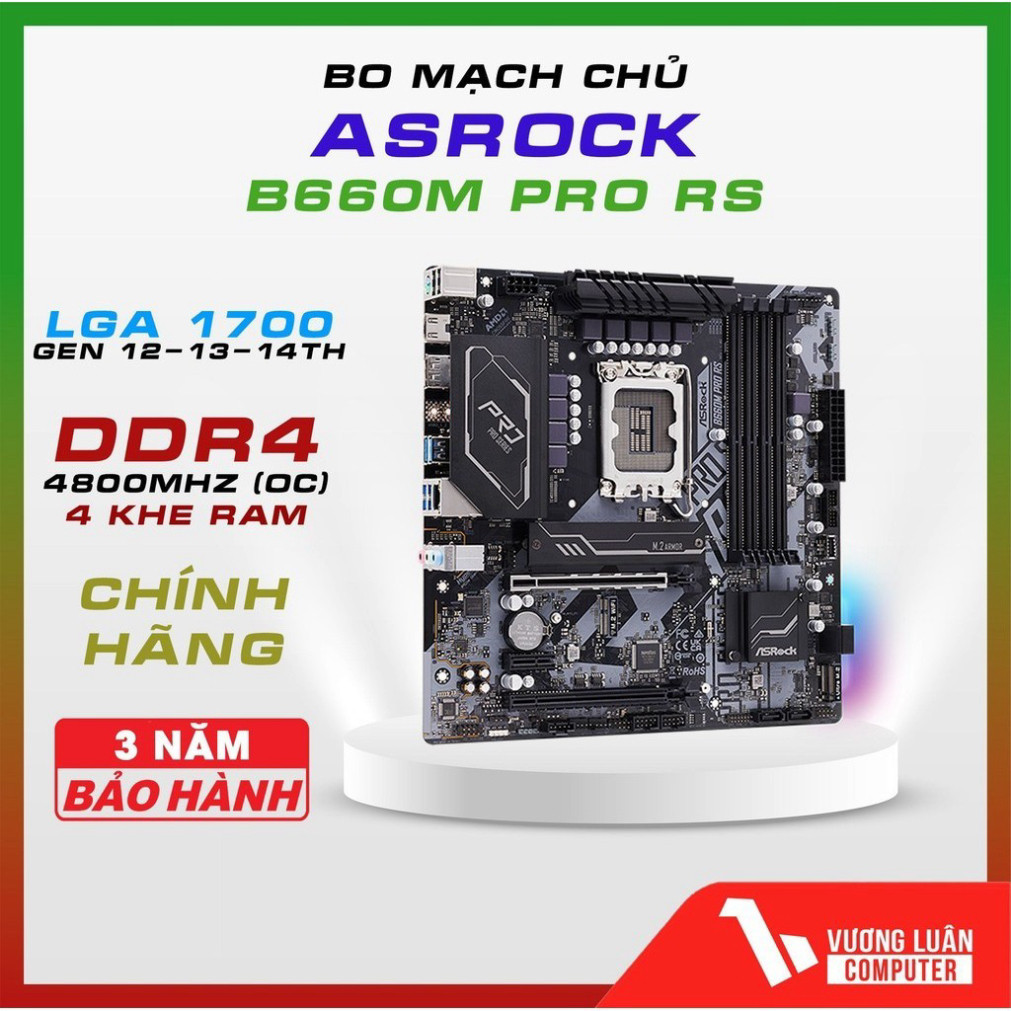 Main Asrock B660M Pro RS (4 khe ram - support Intel 14th ) | Shopee ...