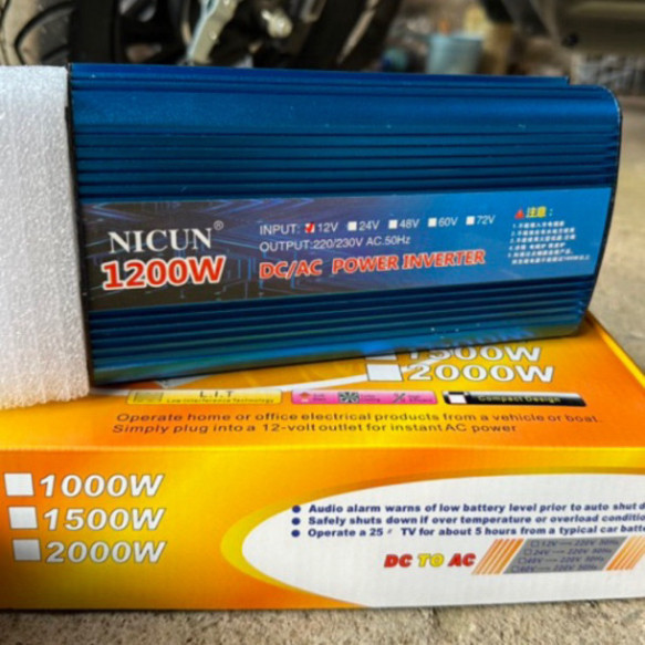 Kích Điện Inverter Nicun 12V lên 220V - Công Xuất 2000W Sin Chuẩn Bảo ...