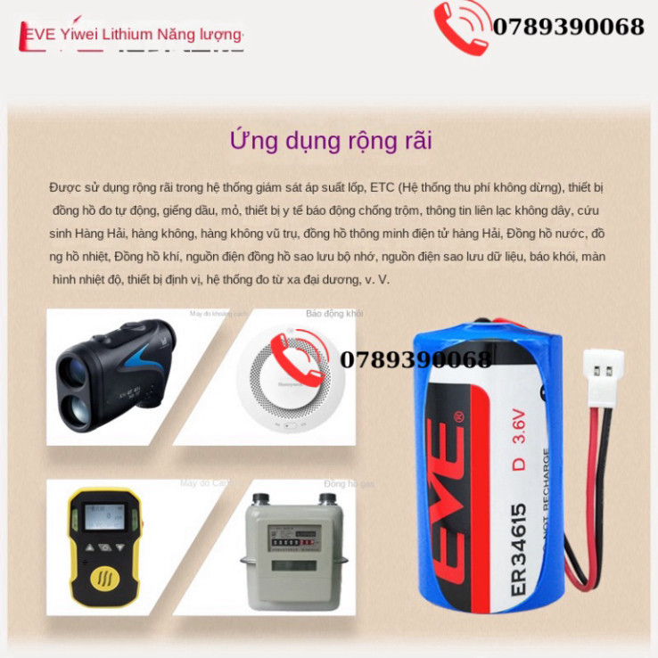 Eve Yiwei Er34615 3.6v Bộ Định Vị IoT Lưu Lượng Kế Bộ Pin Song Song Tùy ...