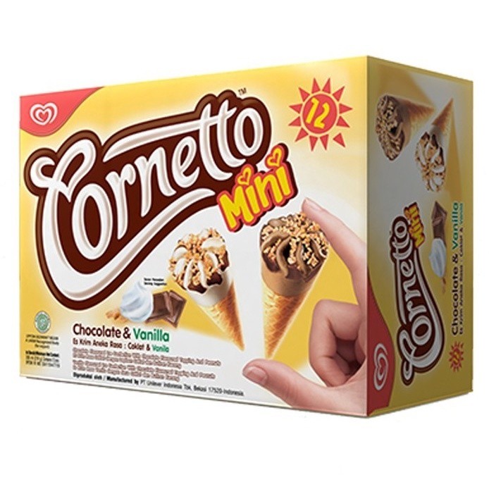 [CHỈ SHIP HỎA TỐC] Kem ốc quế Mini Cornetto vị chocolate & vanilla hộp ...