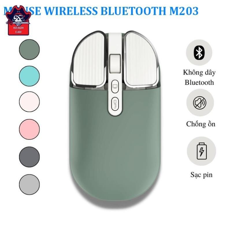 Chuột Không Dây M203 Bluetooth 5.1 + Wireless 2.4G dùng cho mọi thiết ...