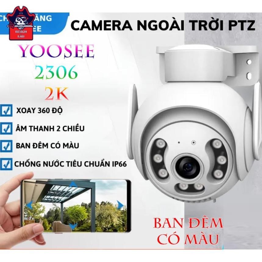 Camera PTZ Yoosee YTK-2306 , Ip Wifi ngoài trời hình ảnh 2k siêu nét ...