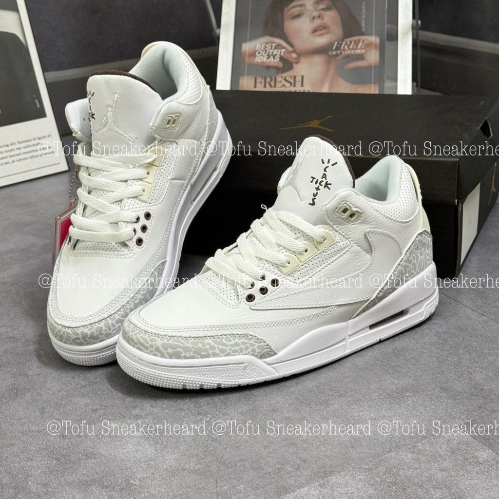 Giày Thể Thao JD 3 Retro Silver, Giày thể thao JD3 Gót xám | Shopee ...