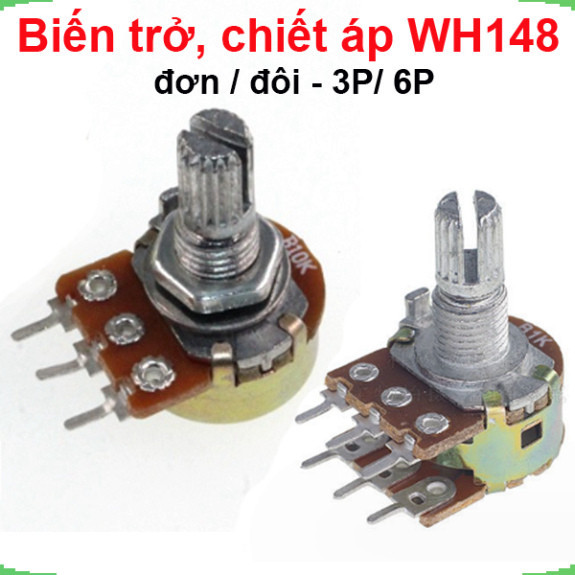 [FLASH SALE] (2 Cái) Biến trở Volume đơn, biến trở đôi WH148 - 3P/ 6P | Shopee Việt Nam