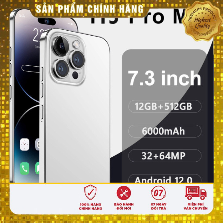 Điện thoại thông minh l15 Pro Max 5G/wifi Điện thoại di động 7,3 inch 16GB + 512GB điện thoại ...