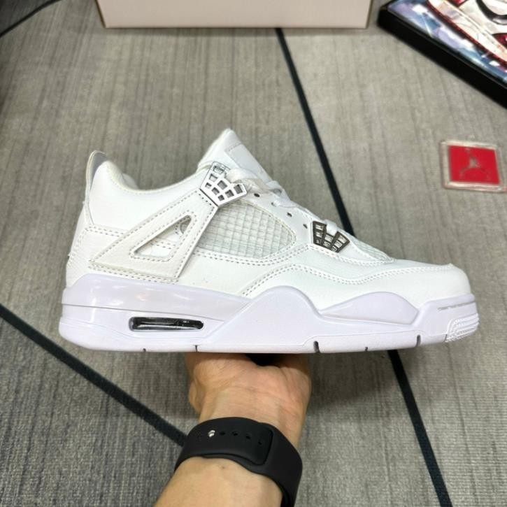 Giày_Jordan 4 all white bản Auth , Sneaker JD4 mới 100% Order full box đầy đủ pk | Shopee Việt Nam