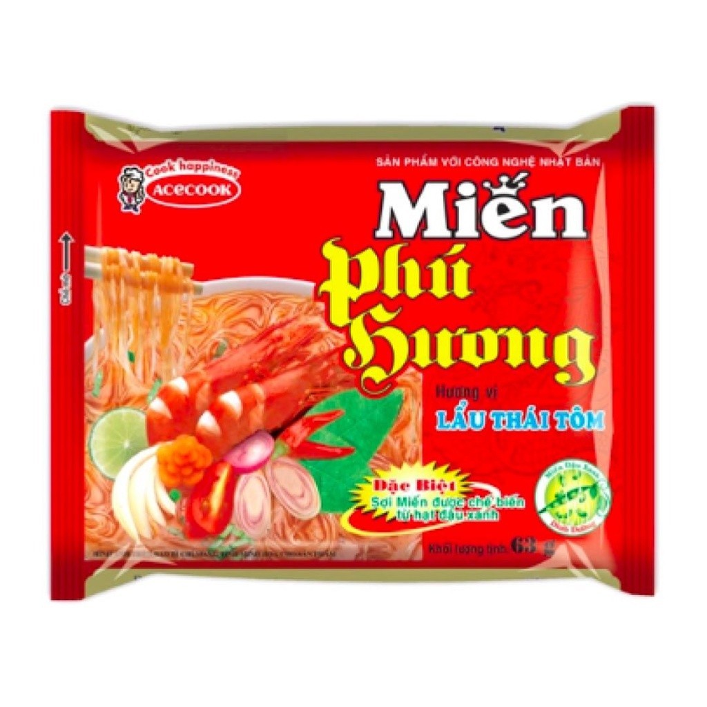 (ShipHỏaTốc) ACECOOK - Miến Phú Hương, Hương Vị Lẩu Thái Tôm, Instant ...