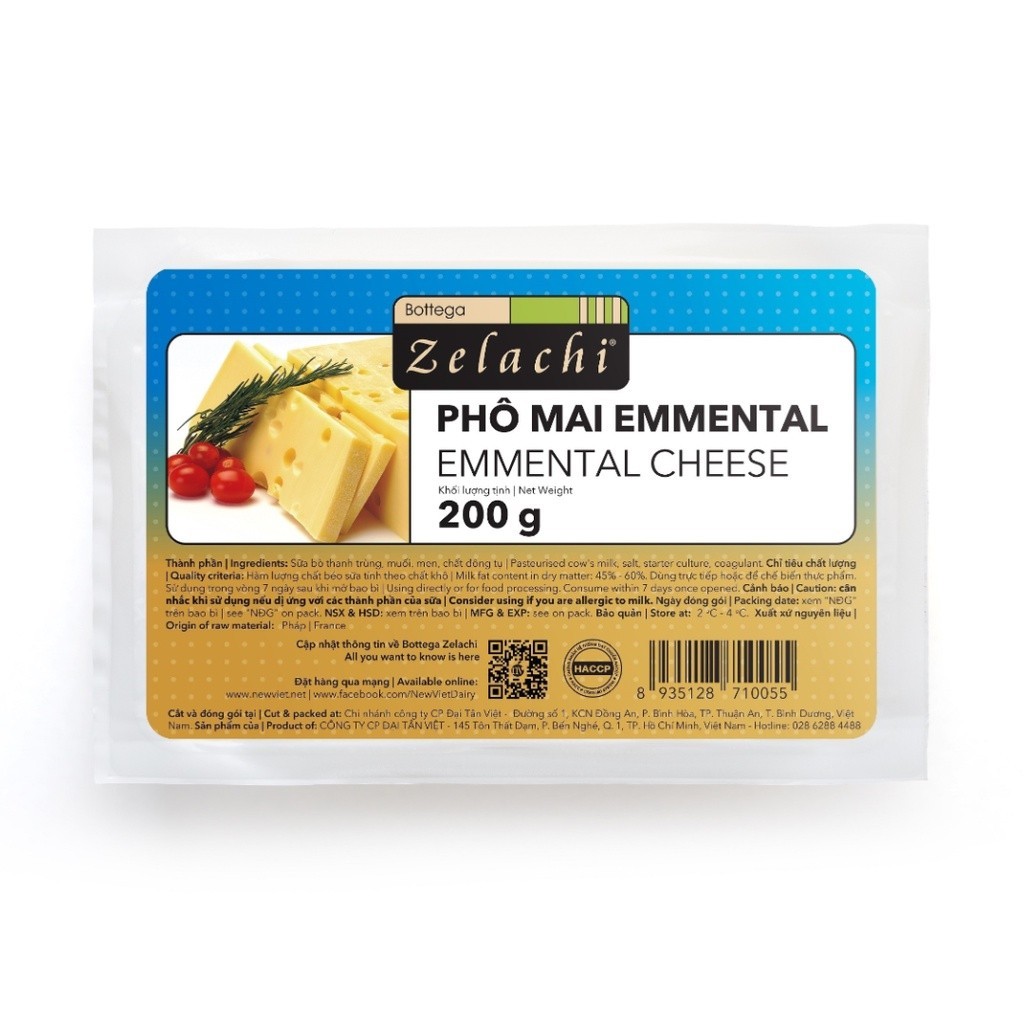 (ShipHỏaTốc) BOTTEGA ZELACHI - Phô Mai Emmental, Emmental Cheese (200g ...