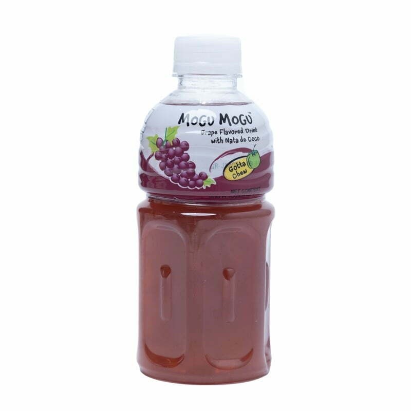 (Set 4 Chai) Nước Nho Thạch Dừa, Mogu Mogu, Grape Flavored Drink with Nata de Coco, 10.82 fl oz ...