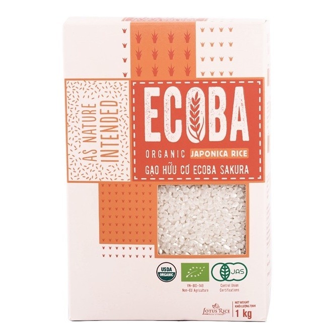(ShipHỏaTốc) ECOBA - Gạo Hữu Cơ Sakura, Organic Japonica Rice (1kg ...