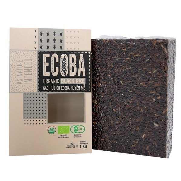 (ShipHỏaTốc) ECOBA - Gạo Hữu Cơ Huyền Mễ, Organic Black Rice (1kg ...