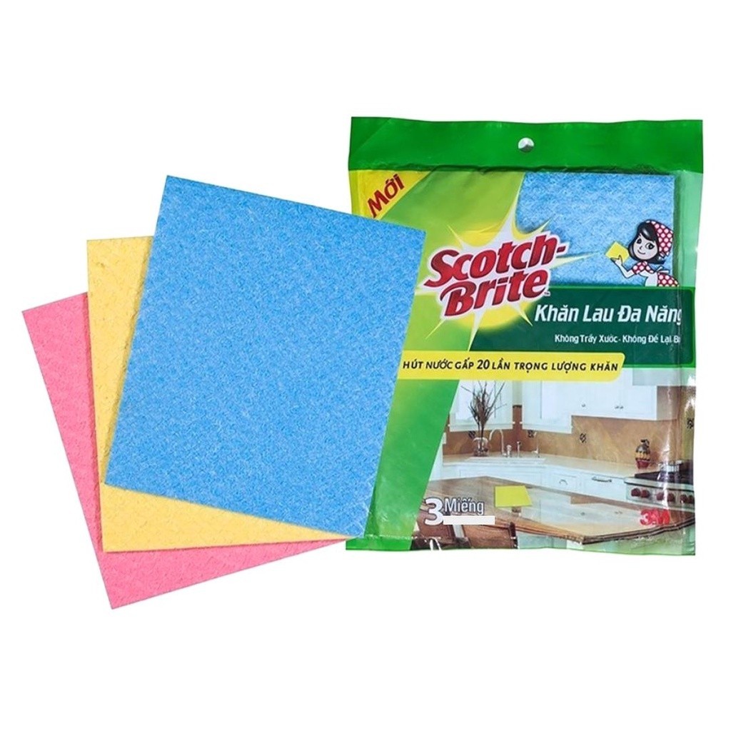 (ShipHỏaTốc) 3M - Khăn Lau Đa Năng, Scotch-Brite, All Purpose Cloth, 3 ...