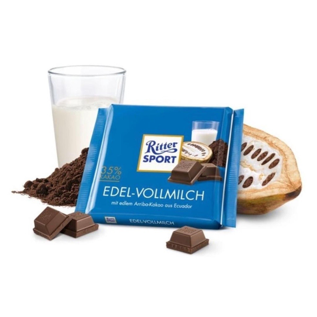 (ShipHỏaTốc) RITTER SPORT - Socola Sữa, Fine Milk Chocolate, with Fine ...
