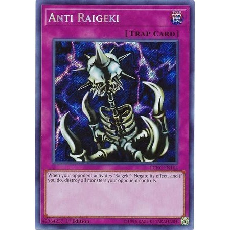 [ Bài Yugioh Chính Hãng ] Anti Raigeki - LCKC-EN104 - Secret Rare 1st ...