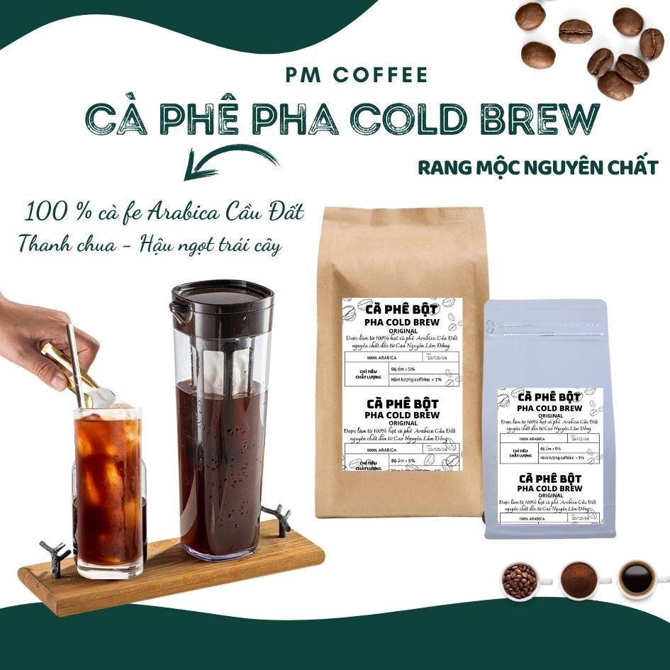 Cà phê Cold Brew nguyên chất(100% Arabica ), dùng pha lạnh, tinh tế ...