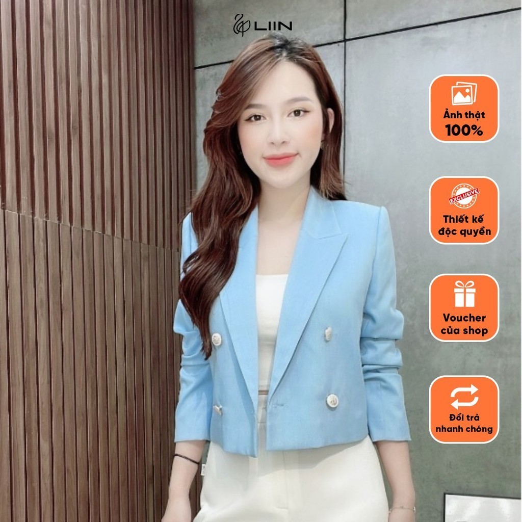 Áo Vest Nữ Xước Xanh Blue Liin Clothing Hàng Thiết Kế Cao Cấp ...