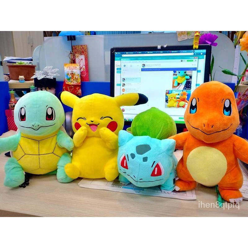 Gấu Bông Pokemon Cơ Bản Pikachu, Rủa, Rồng Cam, Ếch size 25cm Thú Bông ...