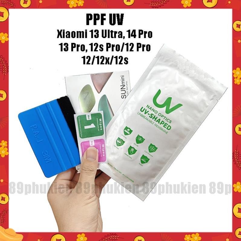 Dán PPF UV full màn hình Xiaomi 14 Pro, 13 Ultra, 13 Pro, 12s Pro, 12 Pro, 12/12x/12s (~98 99% ...