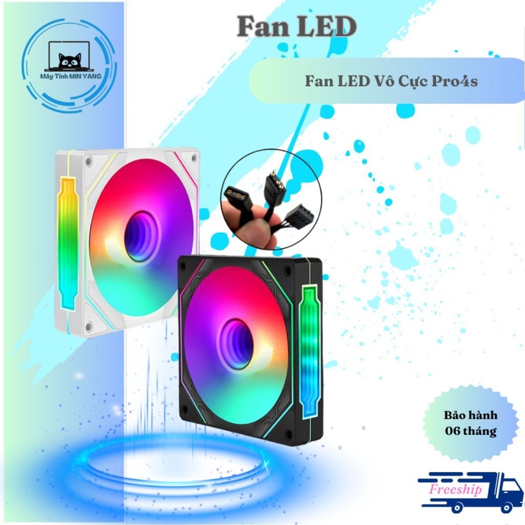 Fan Led Vô cực ARGB Pro4s kết nối sync main 3PIN5V + PWM Cực đẹp ...