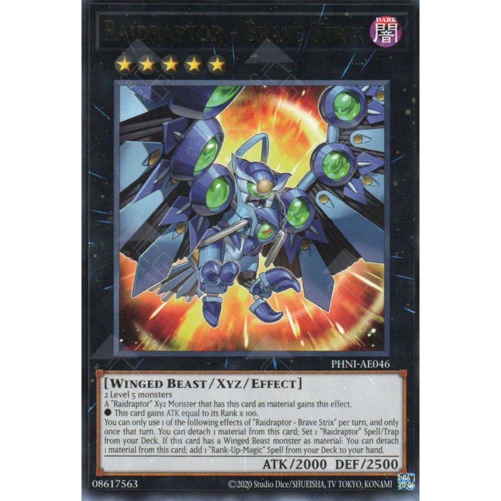 [ Bài Yugioh Chính Hãng ] PHNI-AE046 Raidraptor - Brave Strix - Rare ...