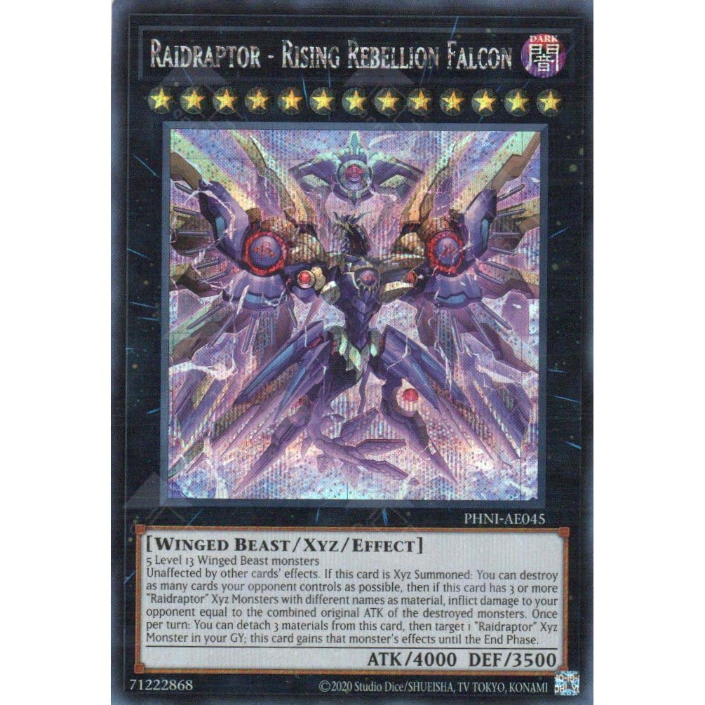 [ Bài Yugioh Chính Hãng ] PHNI-AE045 Raidraptor - Rising Rebellion Falcon | Shopee Việt Nam