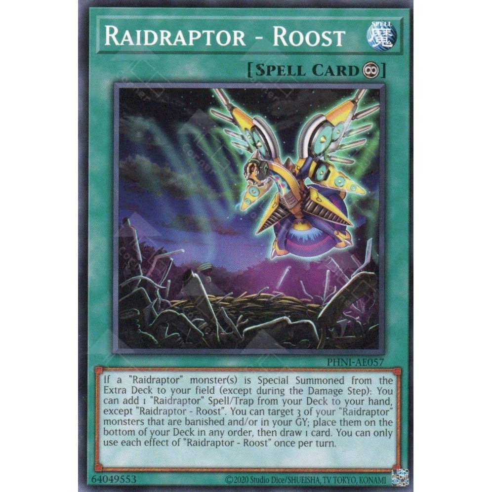 [ Bài Yugioh Chính Hãng ] PHNI-AE057 Raidraptor - Roost - Common | Shopee Việt Nam