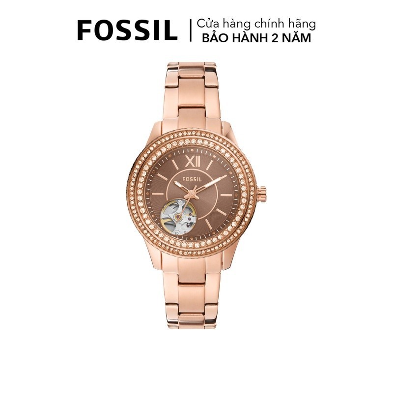 Đồng hồ cơ nữ Fossil Stella Automatic, mặt 34 MM, dây kim loại - màu ...