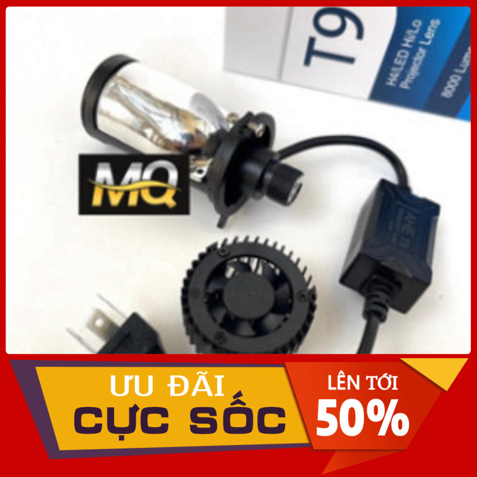 Đèn Pha Led Bi Cầu T9 H4 Cho xe con mô tô ( Dùng Điện Ắc Quy ) Cắt Sáng chống nắng M01B [MeTro ...