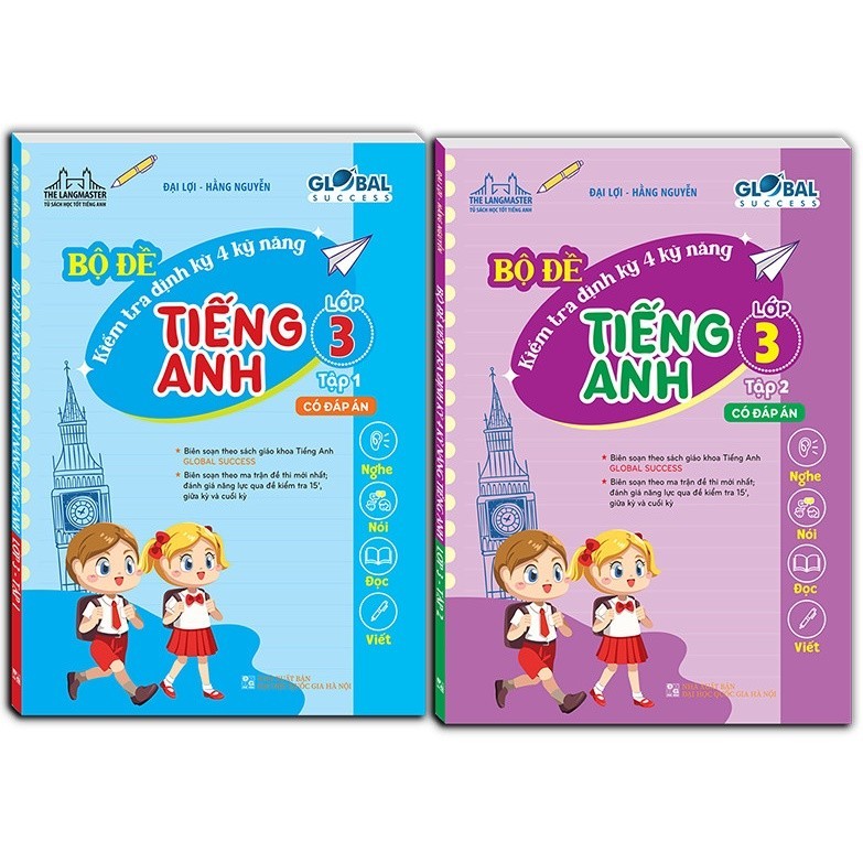 Sách - Combo 2c - GLOBAL SUCCESS - Bộ đề kiểm tra định kỳ 4 kỹ năng ...