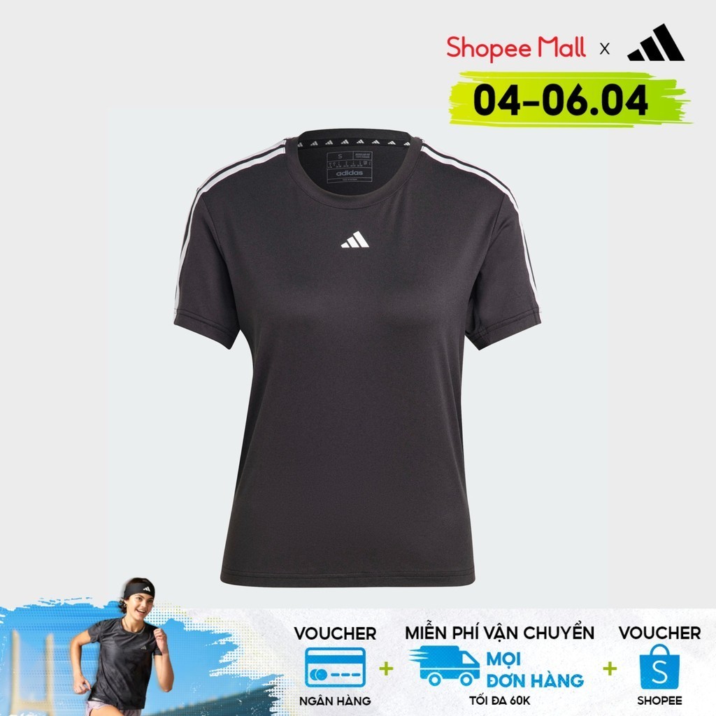 adidas Tập luyện Áo Thun 3 Sọc Train Essentials AEROREADY Nữ Đen IC5039 ...