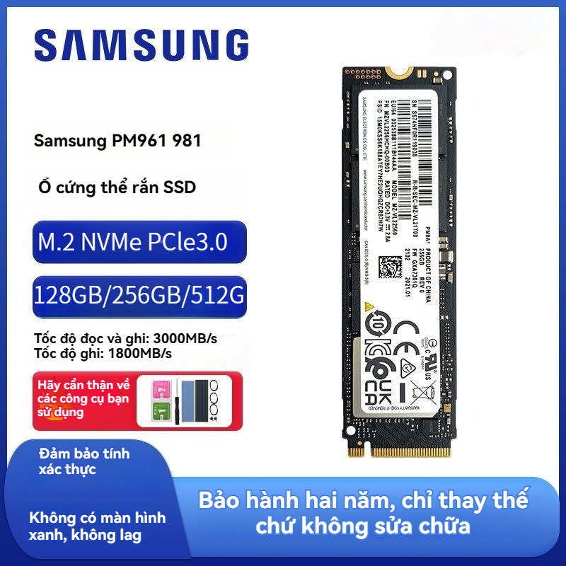 Samsung PM981 M.2 SSD 128GB/256GB/512GB NVMe PCIe3.0/Thích hợp cho Desktop/Laptop (Chính hãng ...