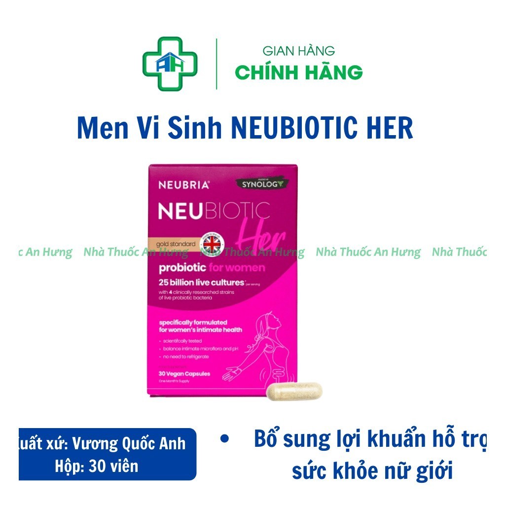 Men Vi Sinh Phụ Khoa Nữ Neubria Neubiotic Her Bổ Sung 25 Tỉ Lợi Khuẩn Cải Thiện Và Ngăn Ngừa Các ...