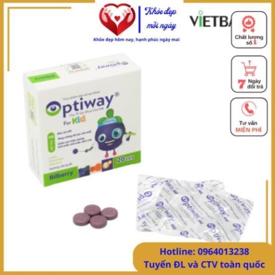 Viên nhai cải thiện thị lực cho trẻ em Optiway For Kids tăng cường thị ...