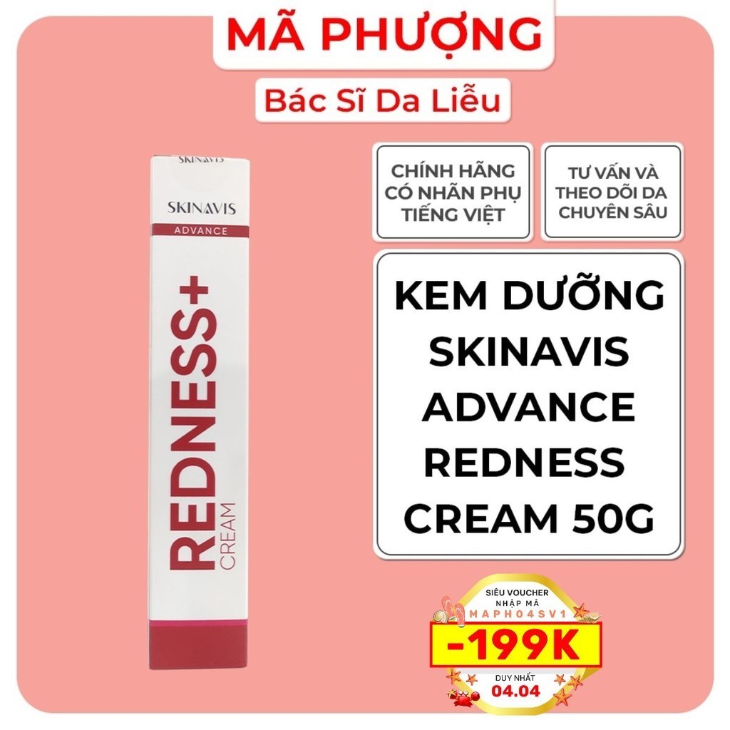 Kem dưỡng ẩm SKINAVIS ADVANCE REDNESS 50g - Bác sĩ Mã Phượng | Shopee ...