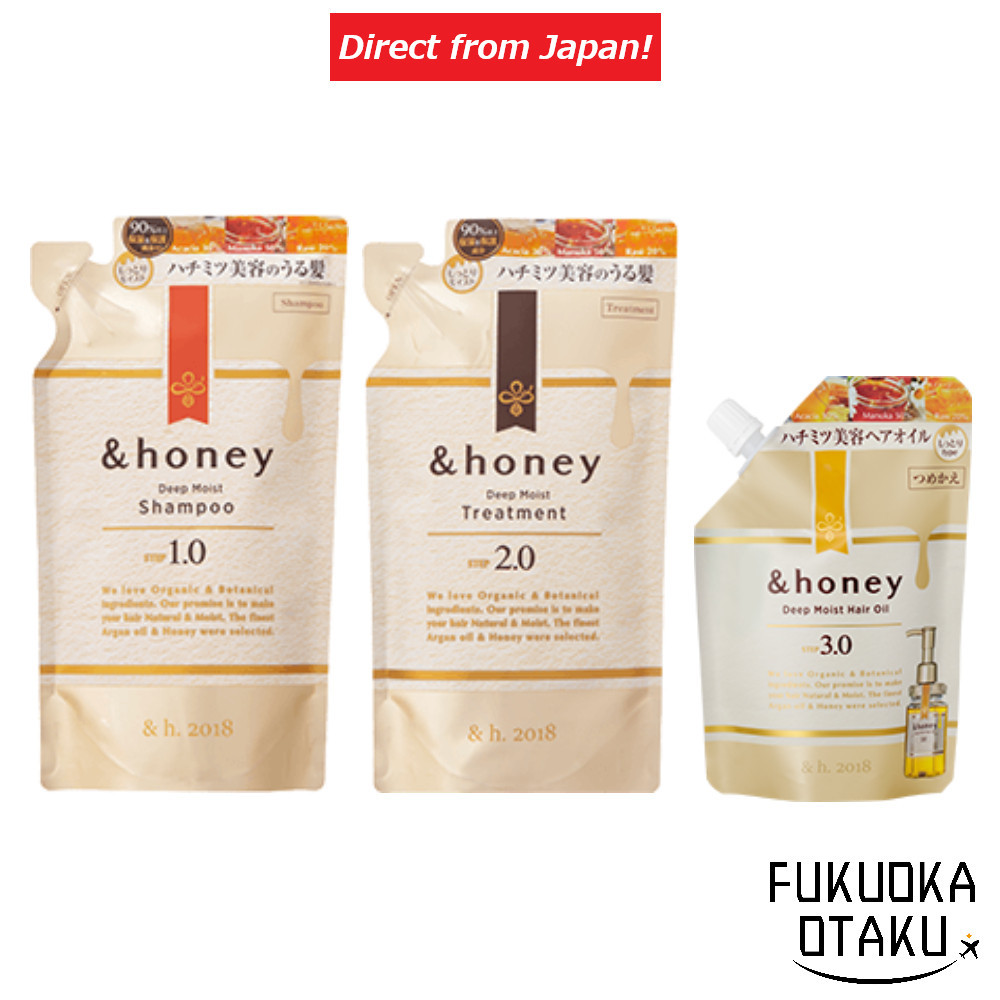 Dầu gội dưỡng ẩm sâu &honey 1.0 350mL/dưỡng tóc 2.0 350g/dầu dưỡng tóc 3.0 75ml/túi chăm sóc tóc ...