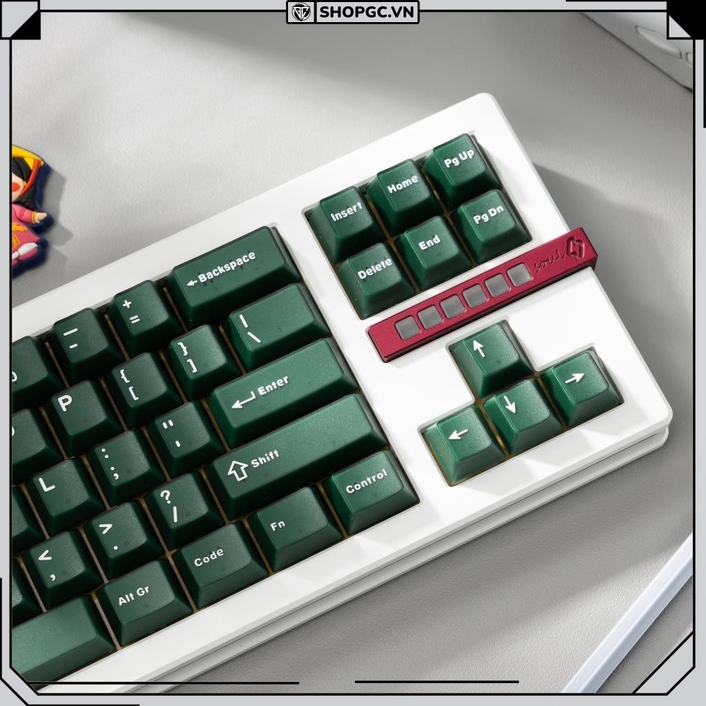 Keycap Aifei Green PGAY V2 Semi-transparent | ABS Double-shot | Cherry ...