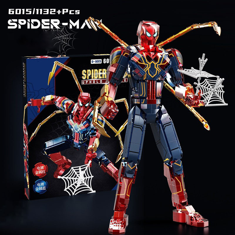 Đồ Chơi Lắp Ráp Iron Spider Man Mô Hình Người Nhện Dạ Quang Phát Sáng ...