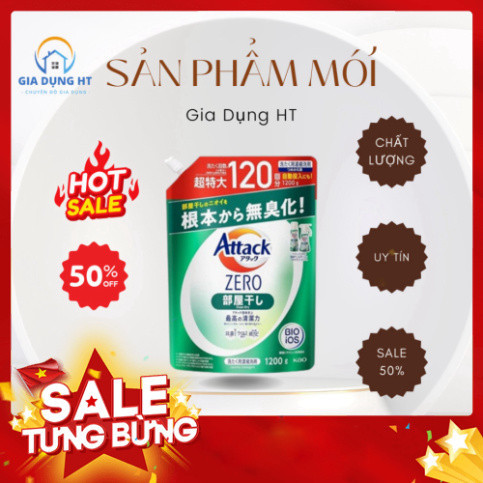 NƯỚC GIẶT KAO ATTACK ZERO HƯƠNG NẮNG MAI 1200ML -hàng Nhật nội địa | Shopee Việt Nam