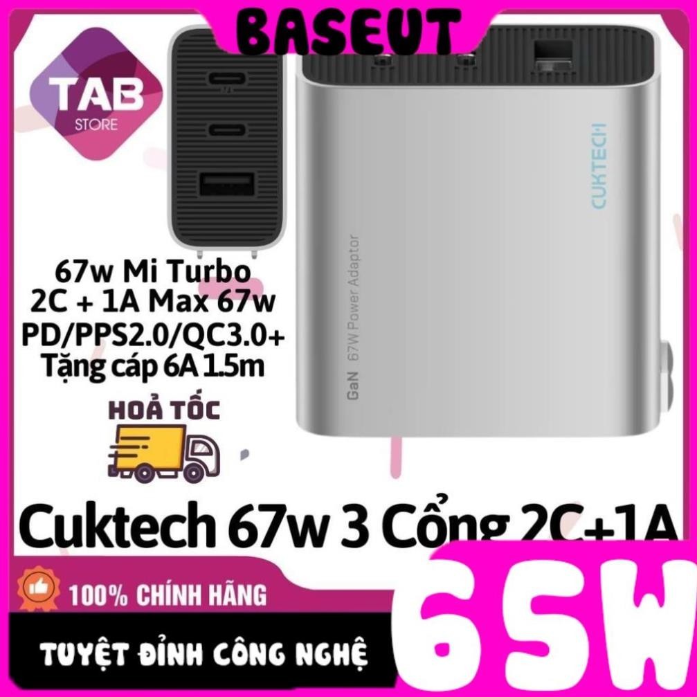 Sạc Cuktech 67w 65w 3 Cổng 2C+1A GAN PD/PPS/QC3+ A15C AD653C - Chính Hãng | Shopee Việt Nam