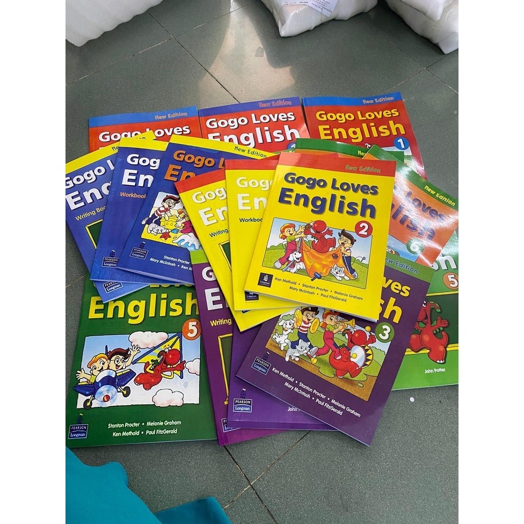 Bộ 3q - GOGO LOVES ENGLISH (1q màu, 2q đen trắng) | Shopee Việt Nam