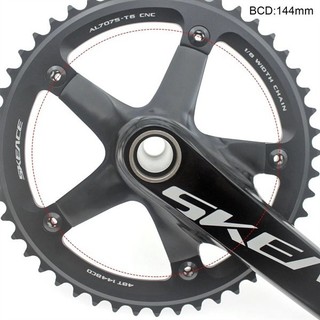 Đùi đĩa Fixger singel 1 đĩa SKEACE 48 răng 144BCD trục rỗng kèm BB 24mm ...