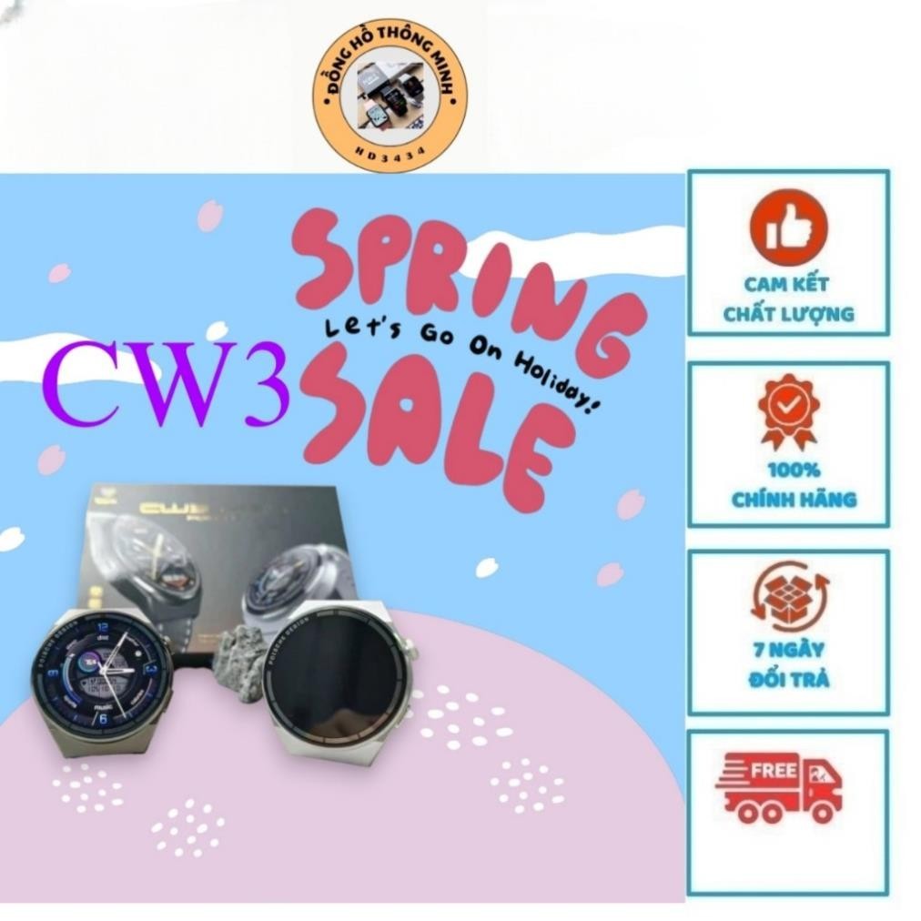 Đồng Hồ Thông Minh CW3 Max( MD3 Max), Đồng Hồ Thông Minh Mặt Tròn, Tặng ...