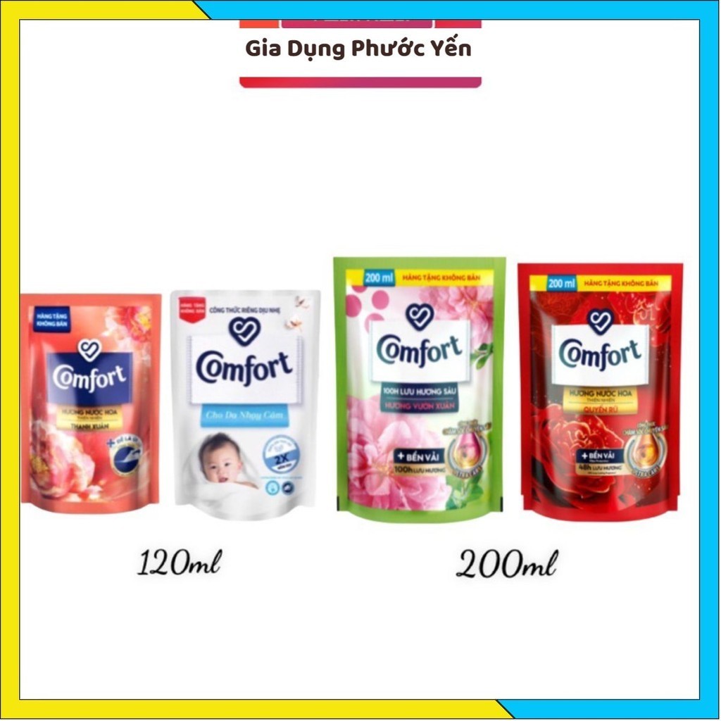 Túi nước xả làm mềm vải Comfort 120ml / 200ml thơm dịu nhẹ | Shopee ...