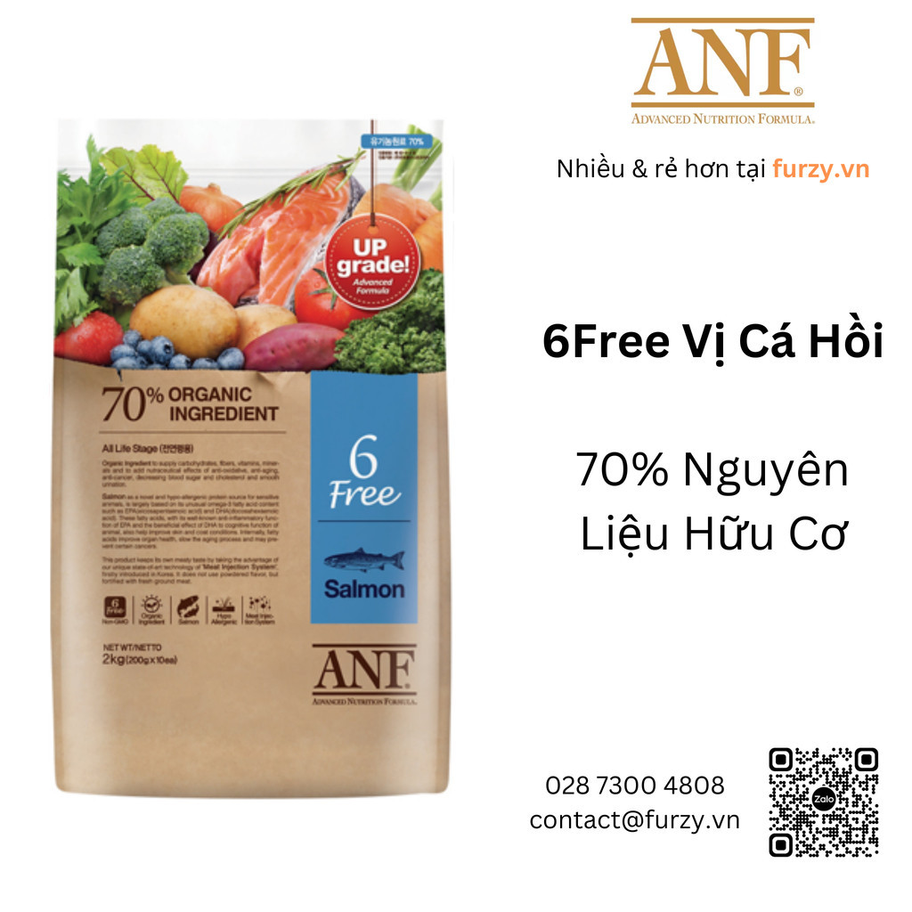 6kg ANF 6Free Thức Ăn Hạt Hữu Cơ Cho Chó Vị Cá Hồi | Shopee Việt Nam