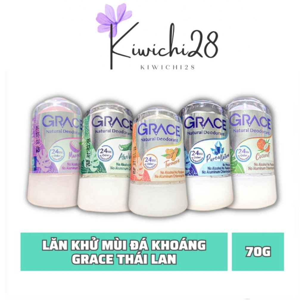 Lăn Nách Khử Mùi Đá Khoáng GRACE Natural Deodorant Nội Địa Thái Lan 70g | Shopee Việt Nam