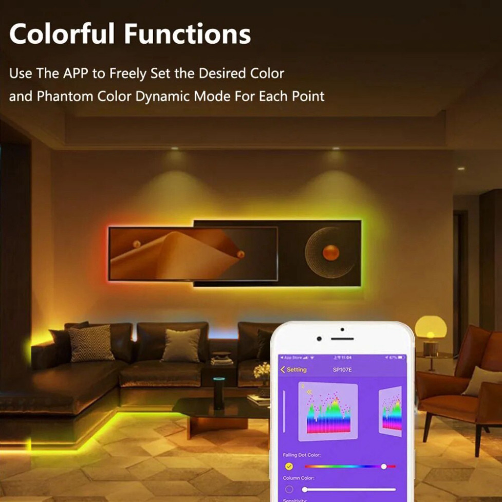 Điều khiển Led SP107E nháy theo nhạc cho Led ARGB WS2812B, WS2811 ...