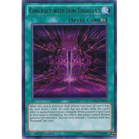 [ Bài Yugioh Chính Hãng ] Contract with Don Thousand - DUSA-EN041 ...